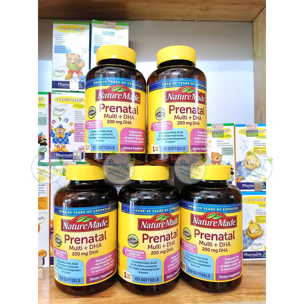 Vitamin Bầu Nature Made Prenatal Multi DHA Mỹ 150 viên - Mẹ và Bé